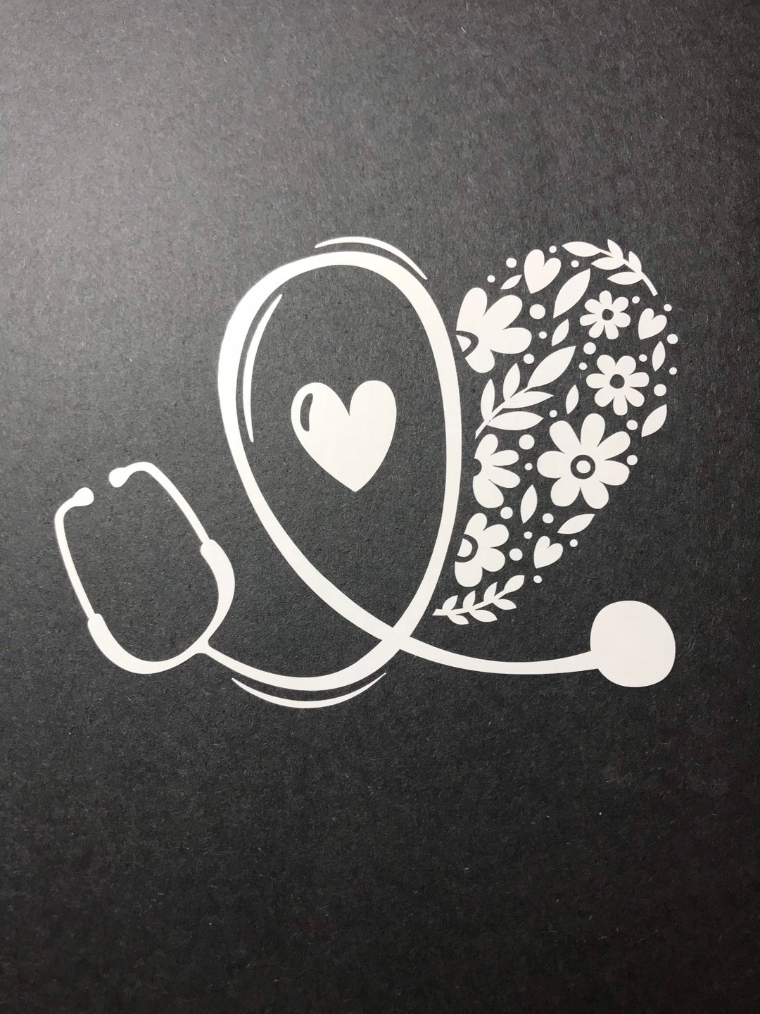 Heart & Stethoscope Decal - Etsy