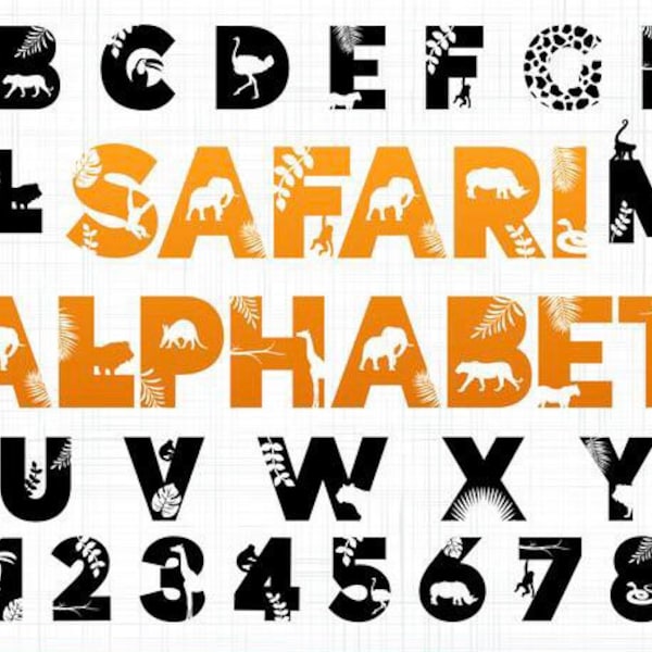 Safari Letters - Etsy