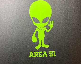 Area 51 Controlled Vehicle Permit Decal Car STICKER Access Area 51 ...