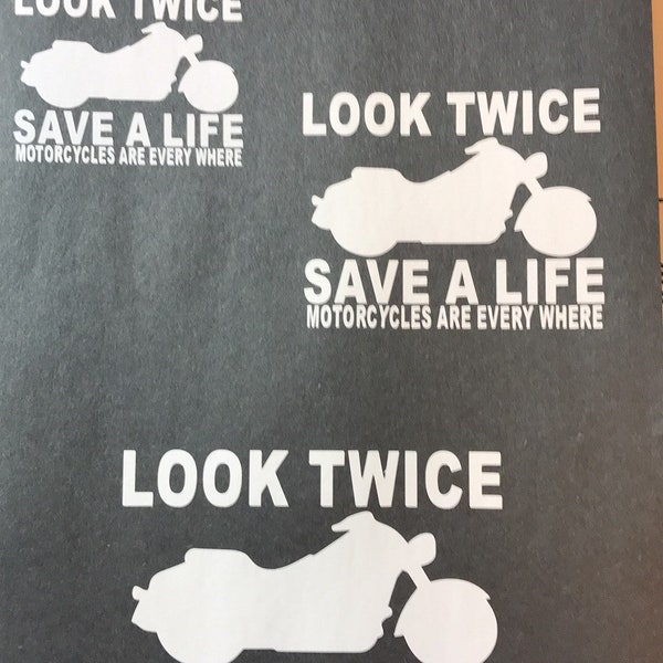 Motorcycle Look Twice Save a Life Decal Svg - Etsy