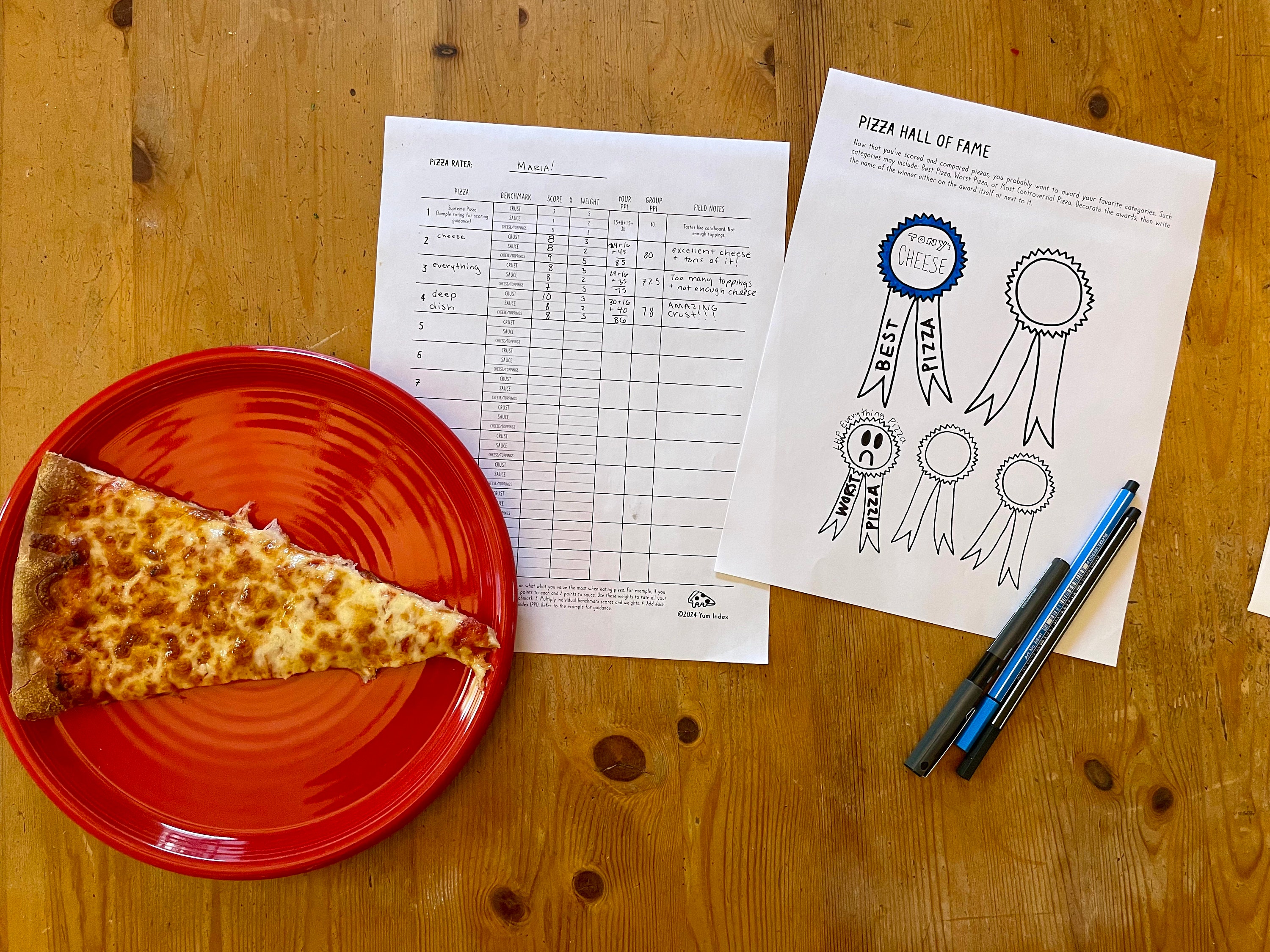 Slice of Fun: A Printable Pizza Party Kit, Pizza Tasting Scorecard - Etsy