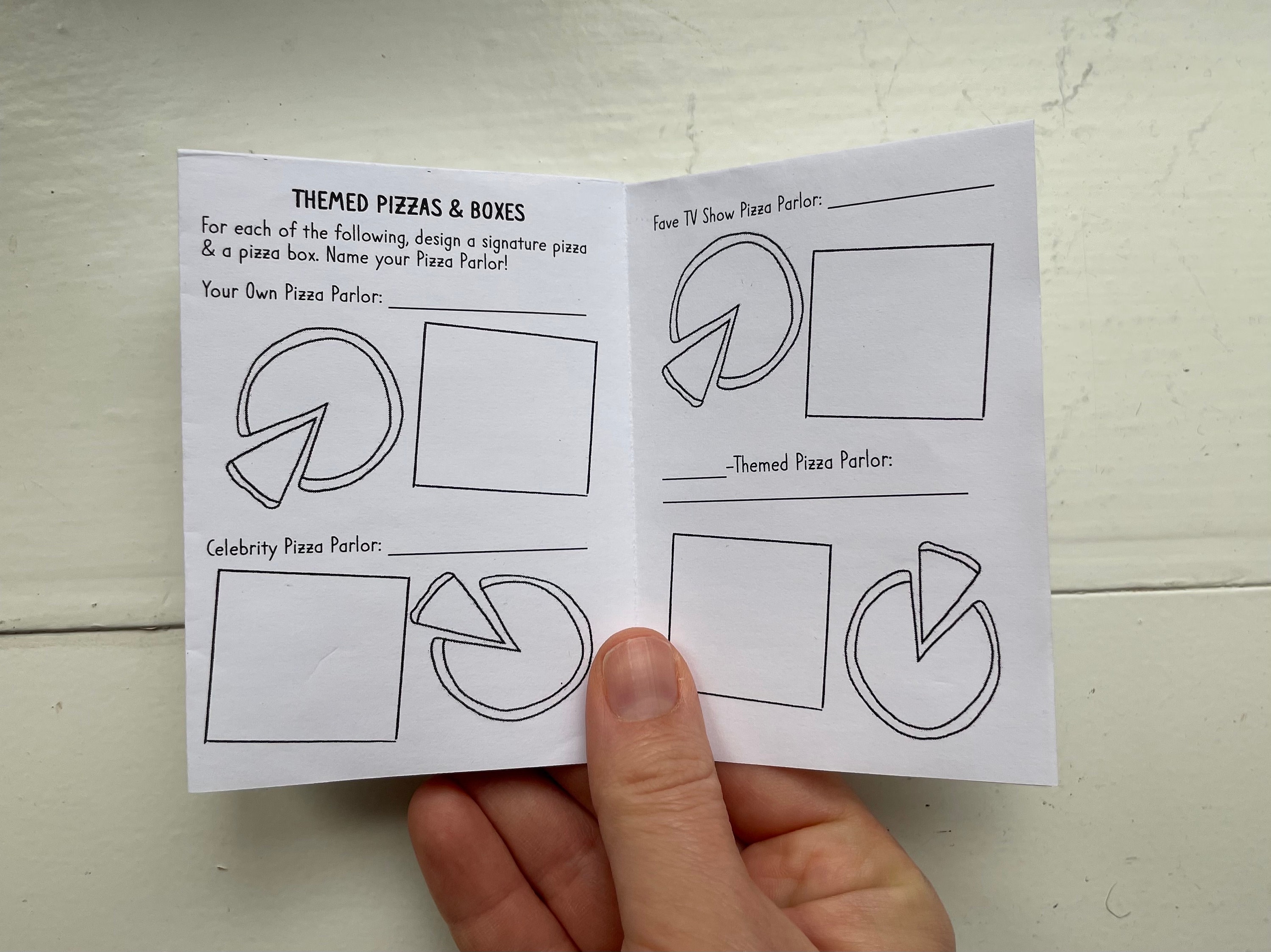 Pizza Zine: A Printable Pizza Activity Book - Etsy