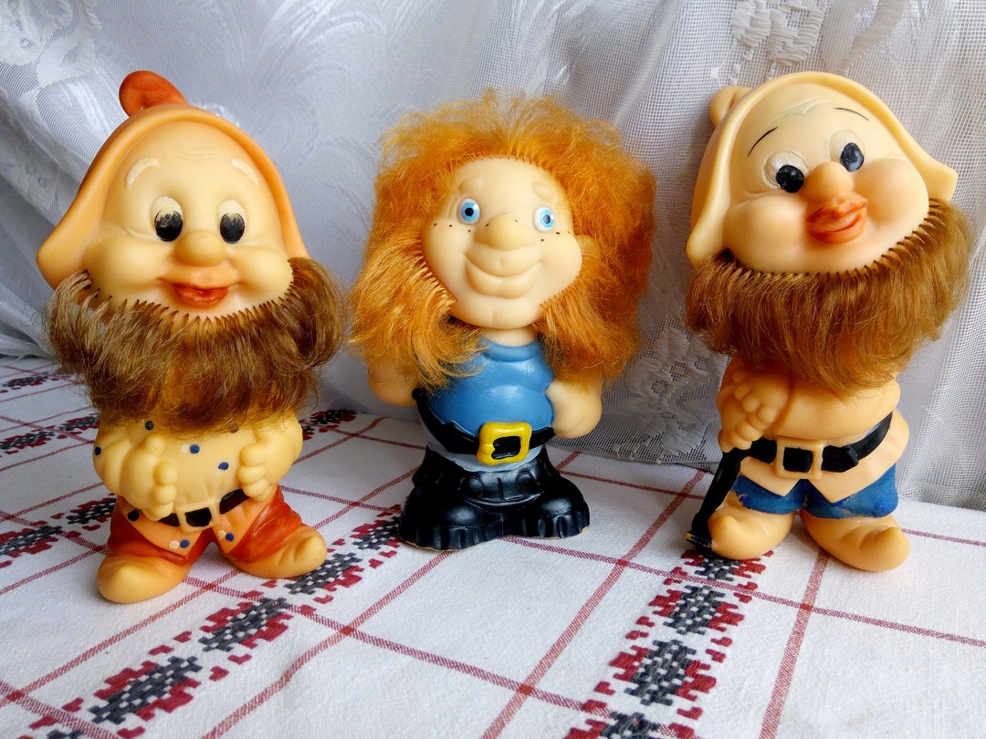 Vintage Rubber Toys of the USSR Two Gnomes and Barmaley - Etsy