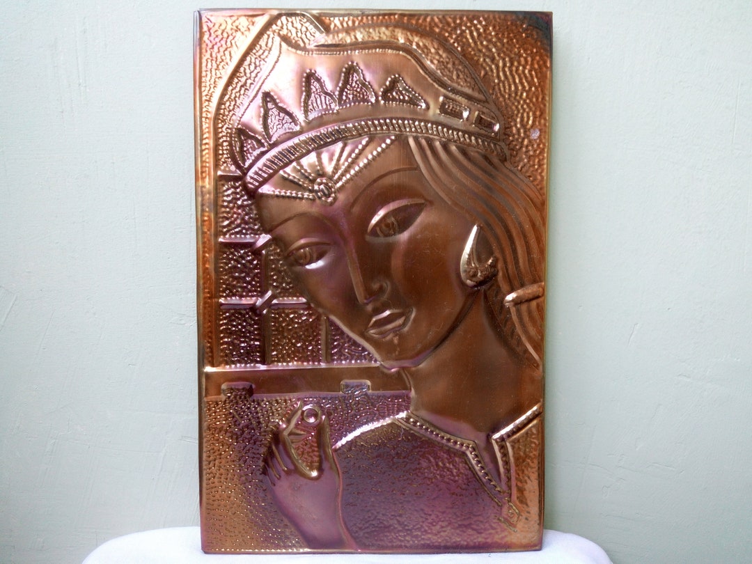 Vintage Chasing Metal Panel of the USSR - Etsy