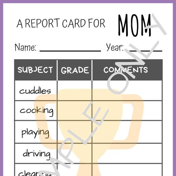 Report Card - Etsy