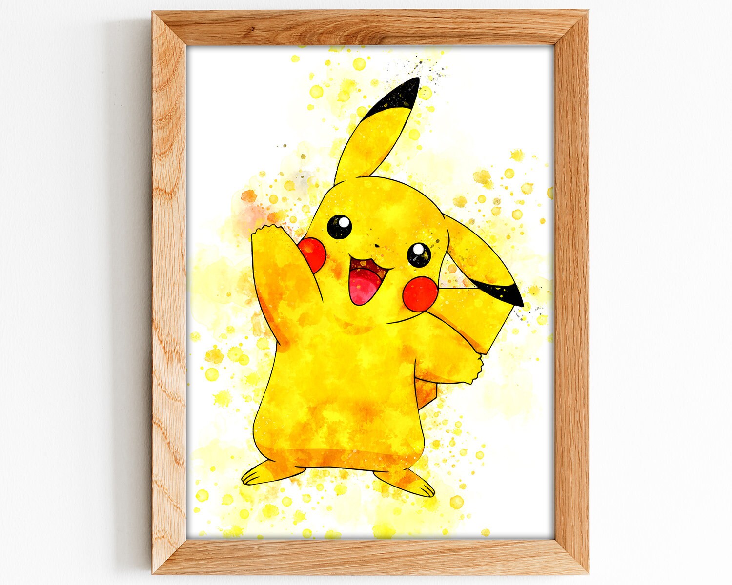 Pikachu Pokemon Print Pokemon Pikachu Watercolor Poster | Etsy