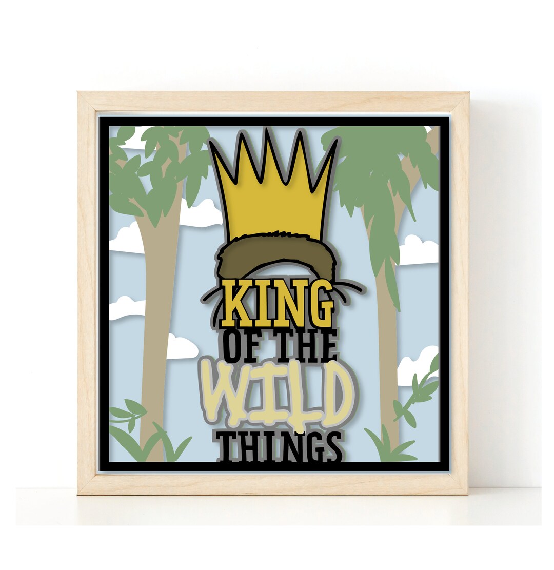 Wild Things Shadowbox 3d SVG Cricut Silhouette Layered Paper Cardstock ...