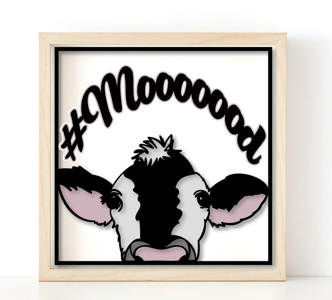 Peeking Cow Mood 3d SVG for Cardstock Cricut Silhouette - Etsy Australia