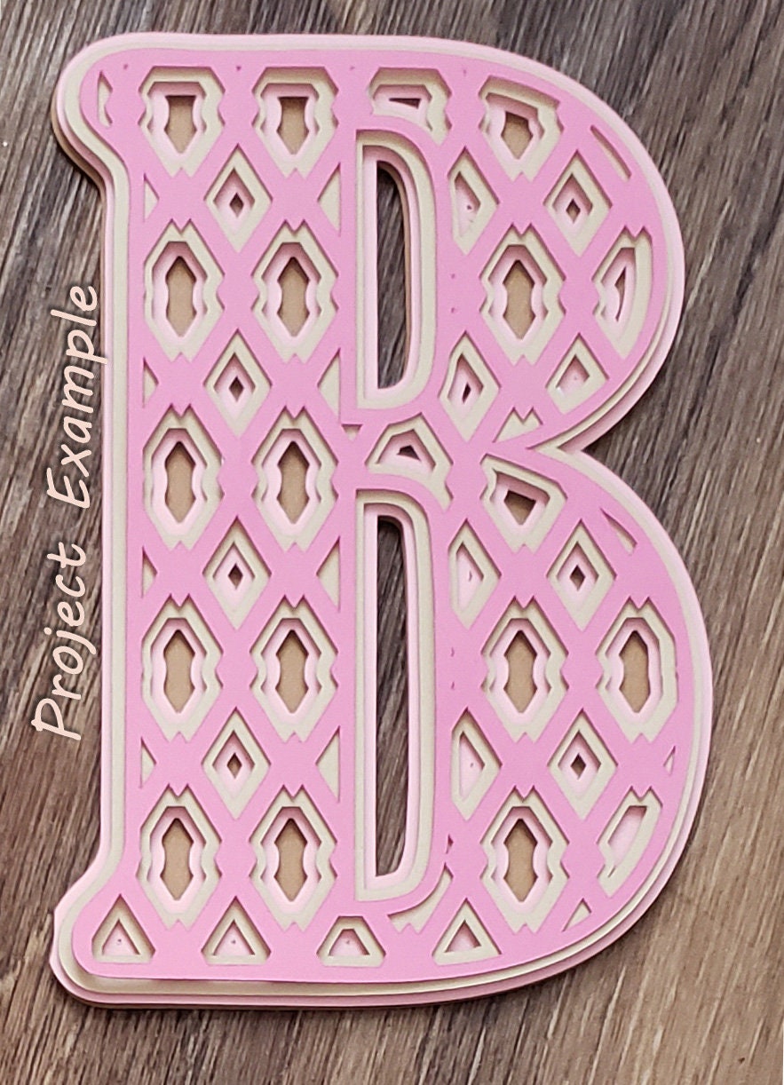 Alphabet Monogram Letter B for Paper Cardstock Cricut - Etsy