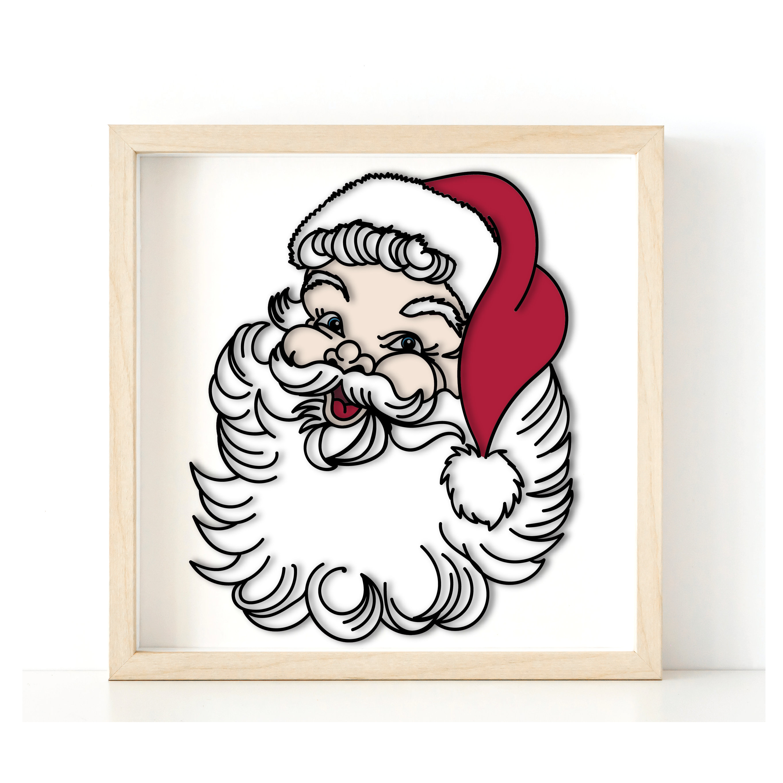 Vintage Christmas Santa 3d SVG - Etsy