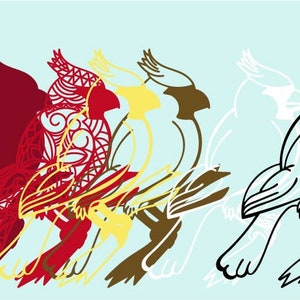 Cardinal Mandala 3d Layered SVG for Cardstock Cricut Silhouette - Etsy