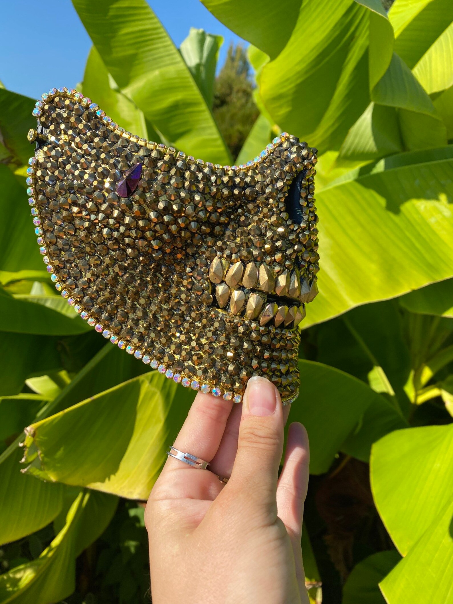 Gold Metal Skull Mask With Tears : Face Mask, Skull Mask, Tear Drops ...