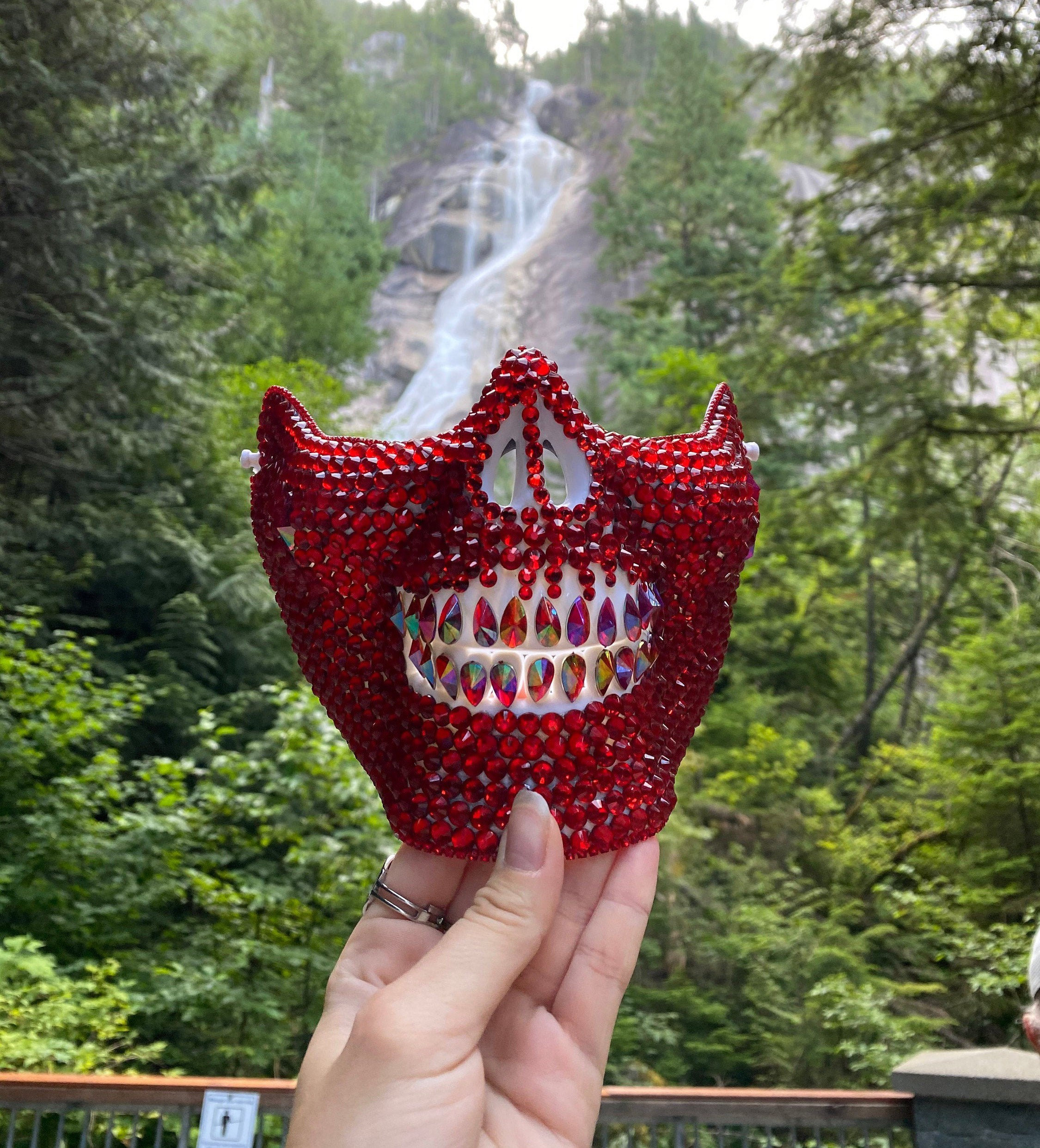 Red Skull Mask With Tears : Face Mask Skull Mask Tear Drops - Etsy Canada