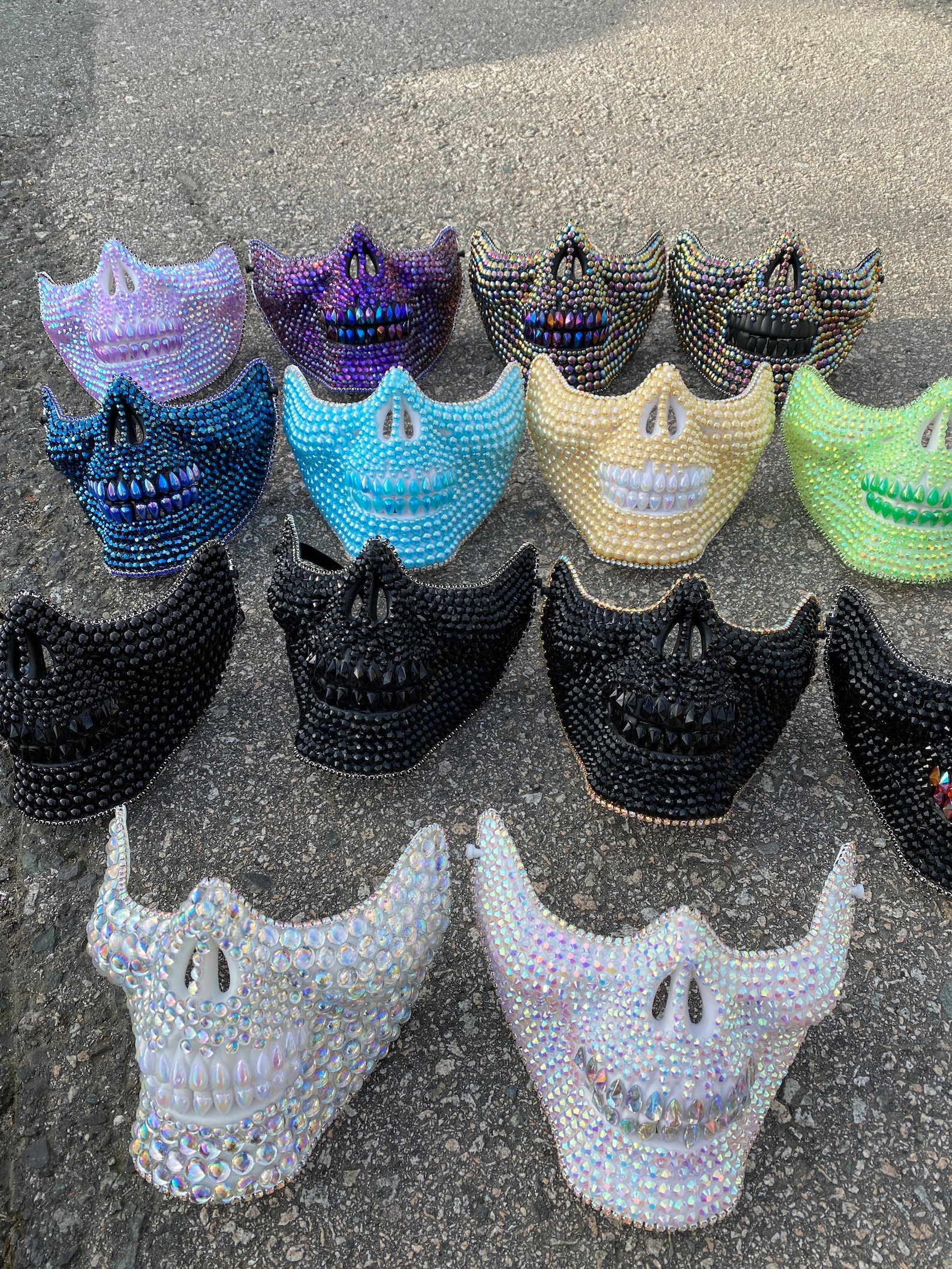 Purple Skull Mask: Face Mask Skull Mask Tear Drops - Etsy