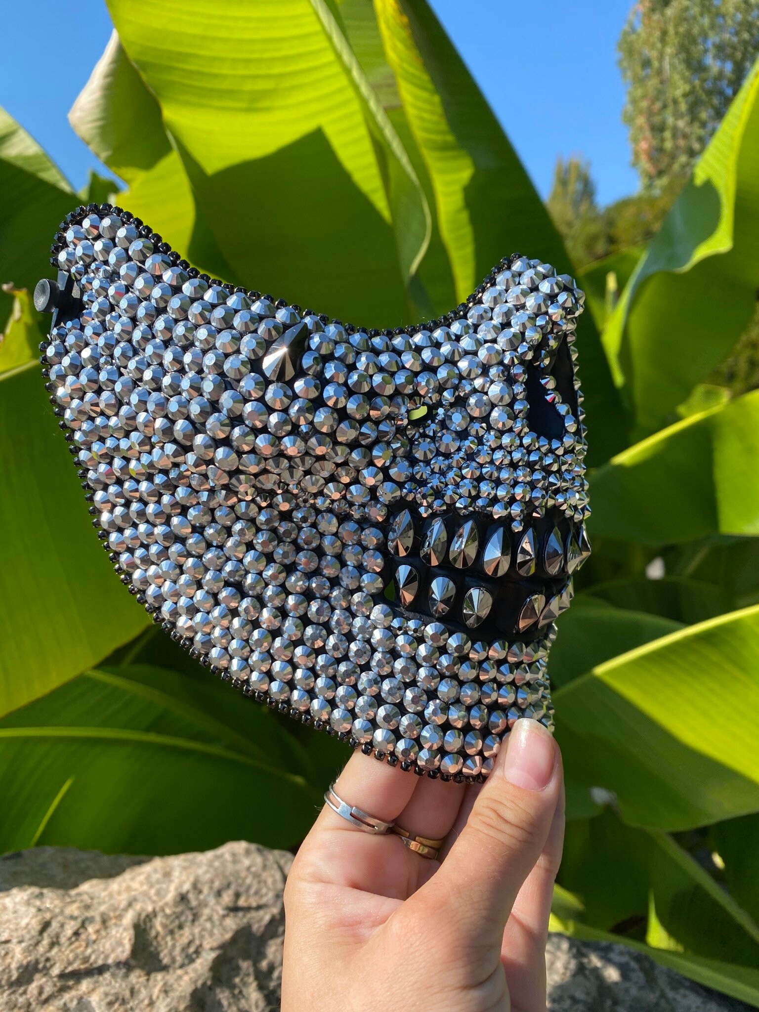 Silver Skull Mask With Tears : Face Mask Skull Mask Tear | Etsy