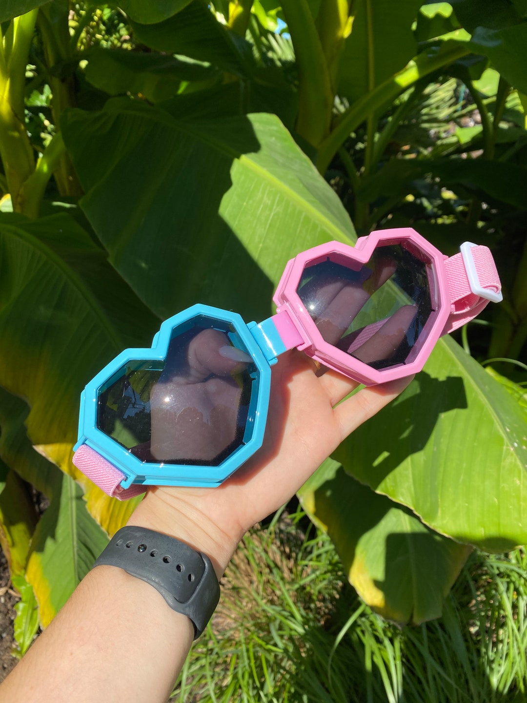 Half&half Heart Shaped Goggles: Goggles Sunglasses accessories sunnies ...