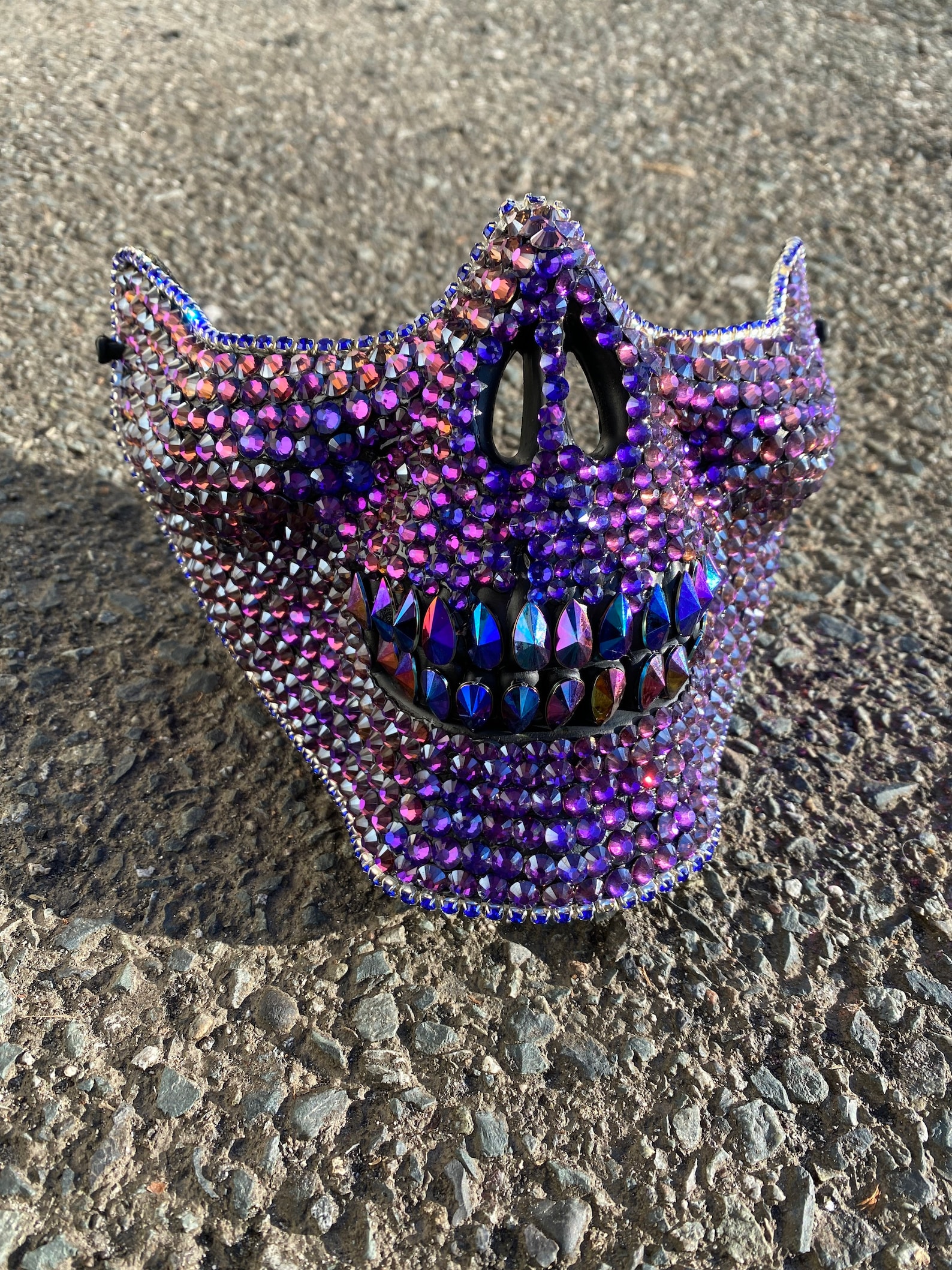 Galaxy Purple Skull Mask With Tears : Face Mask Skull Mask - Etsy UK