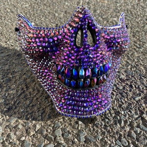 Galaxy Purple Skull Mask With Tears : Face Mask, Skull Mask, Tear Drops ...