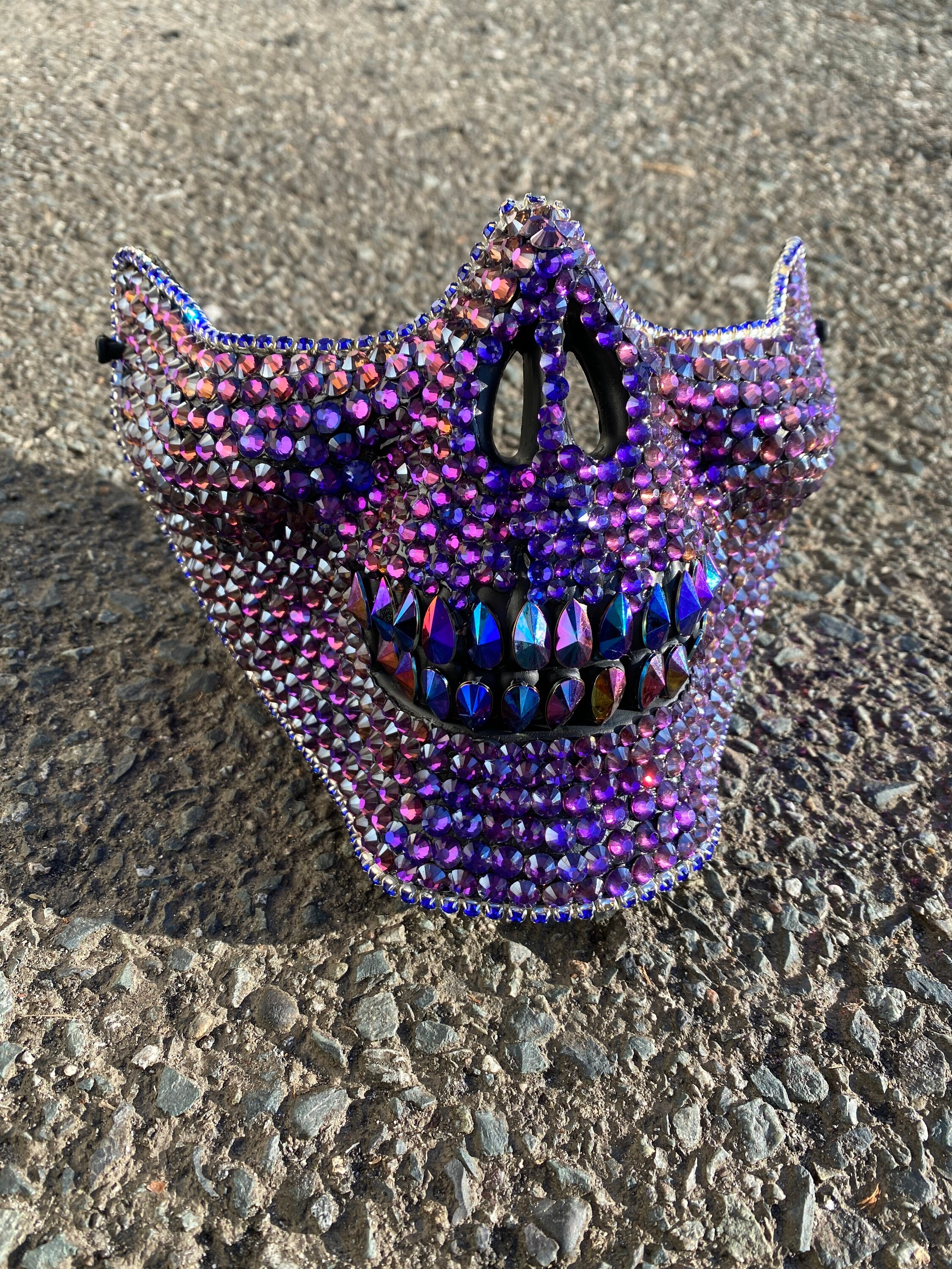 Galaxy Purple Skull Mask With Tears : Face Mask Skull Mask - Etsy UK