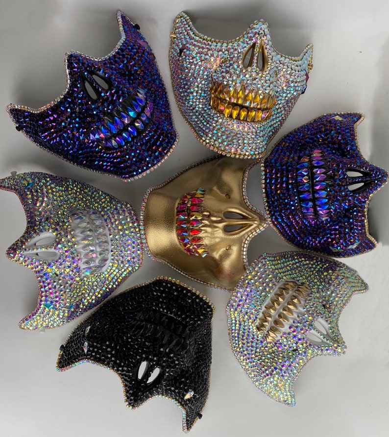 Silver Skull Mask With White Tears : Face Mask, Skull Mask, Tear Drops ...