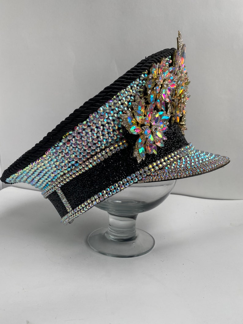 Silver Ultimate Captain Hat: Festival Hat, Military Hat, Rave, Cap ...