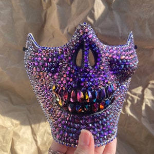 Galaxy Purple Skull Mask With Tears : Face Mask, Skull Mask, Tear Drops ...
