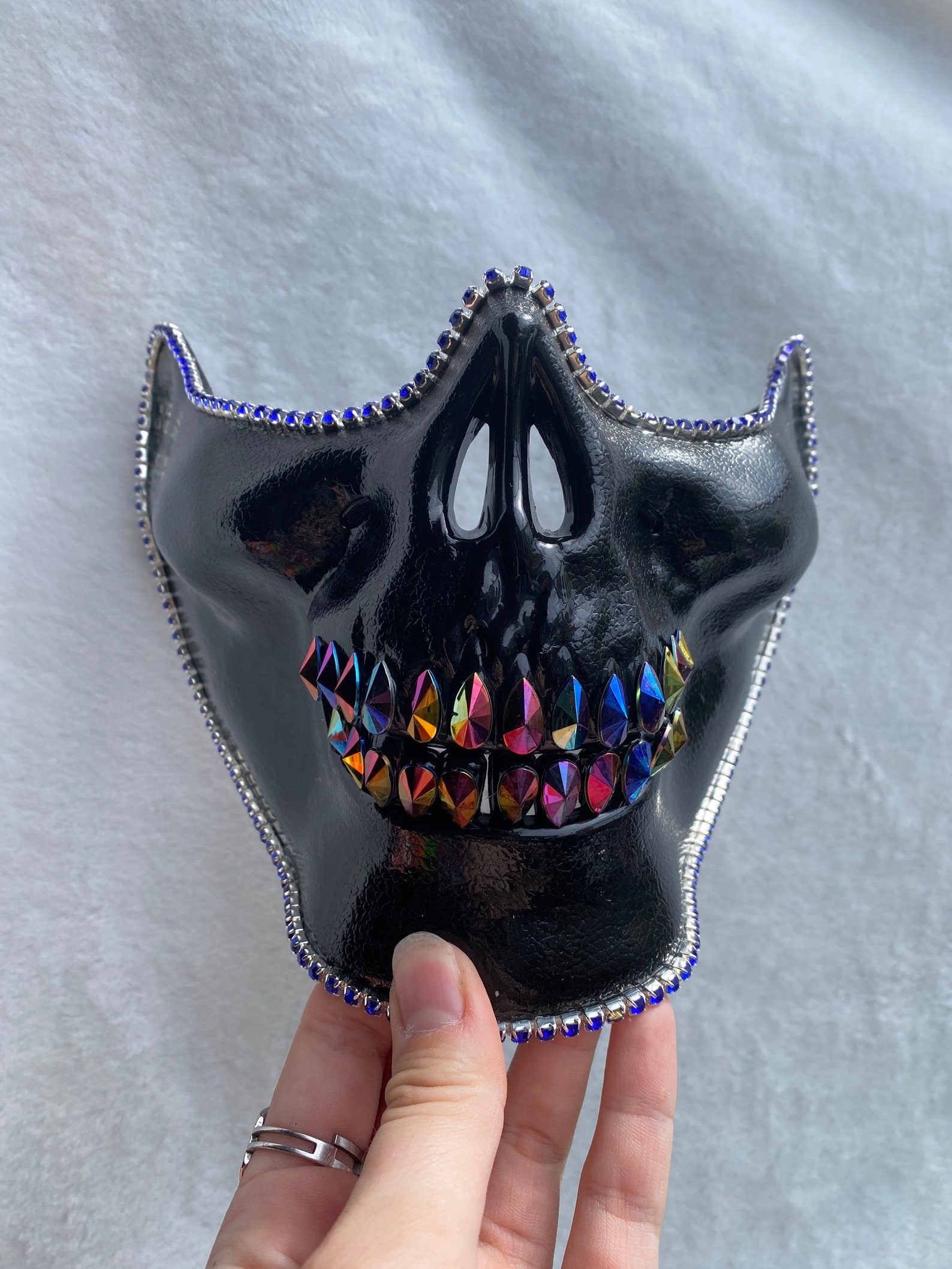 Galaxy Purple Skull Mask With Tears : Face Mask Skull Mask - Etsy UK