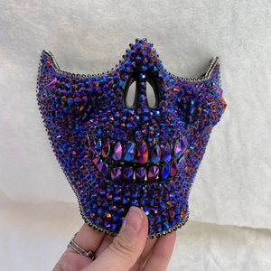 Purple Skull Mask With Tears : Face Mask, Skull Mask, Tear Drops ...