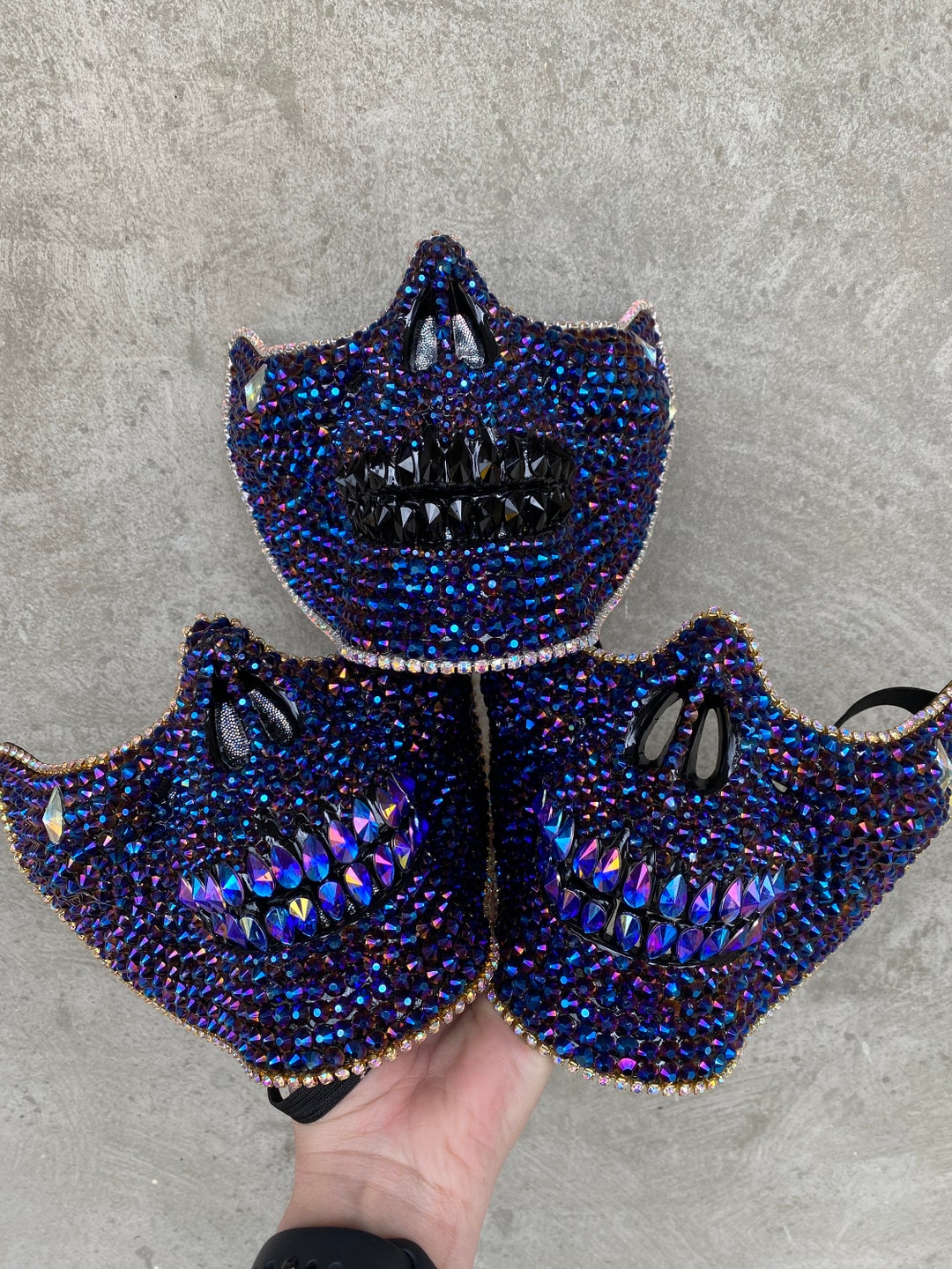 Purple Skull Mask With Pink Tears : Face Mask, Skull Mask, Tear Drops ...