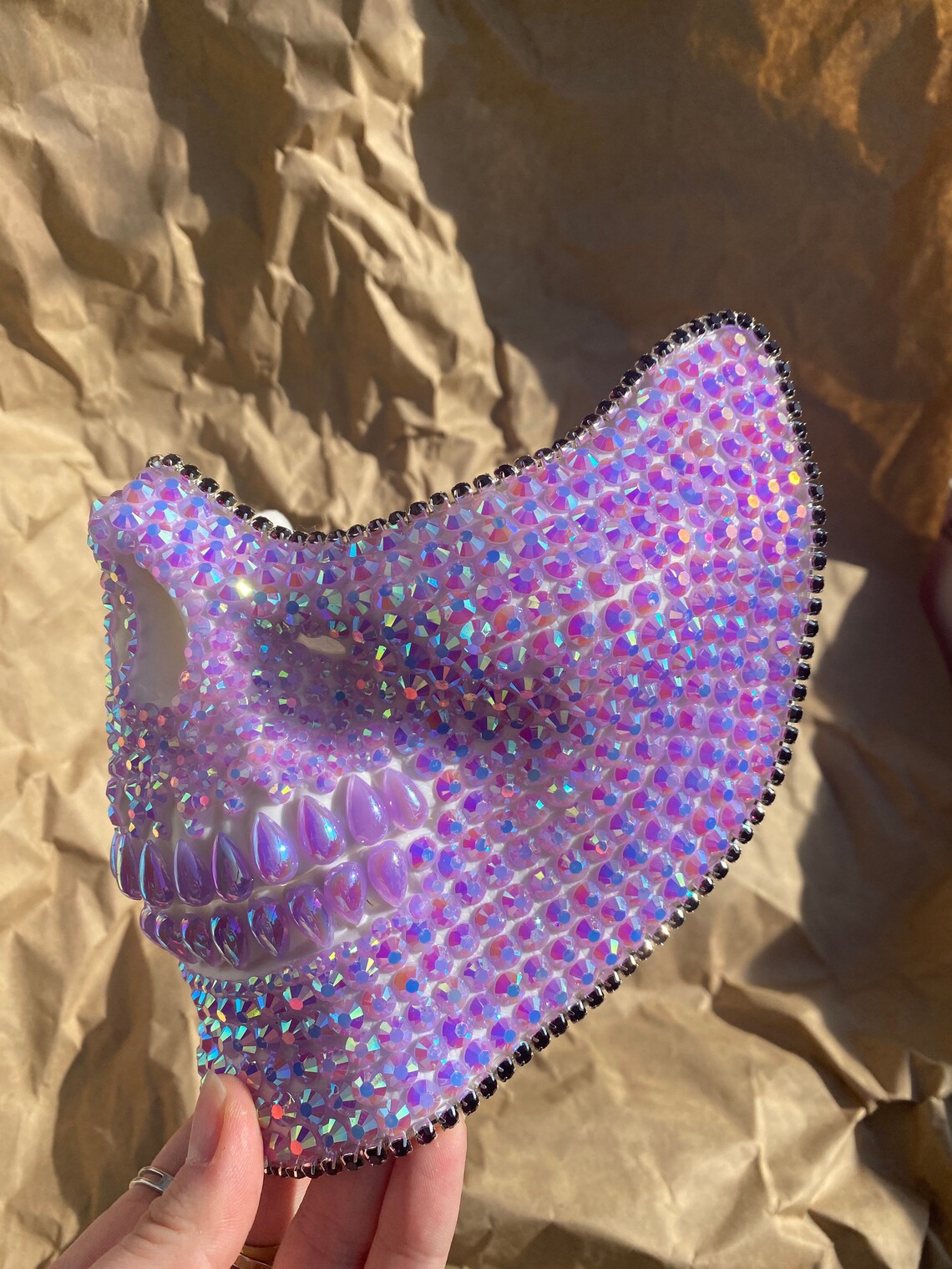 Purple Skull Mask: Face Mask Skull Mask Tear Drops - Etsy