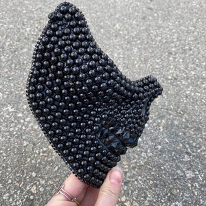 Black Pearl Skull Mask: Face Mask, Skull Mask, Tear Drops, Crystals ...