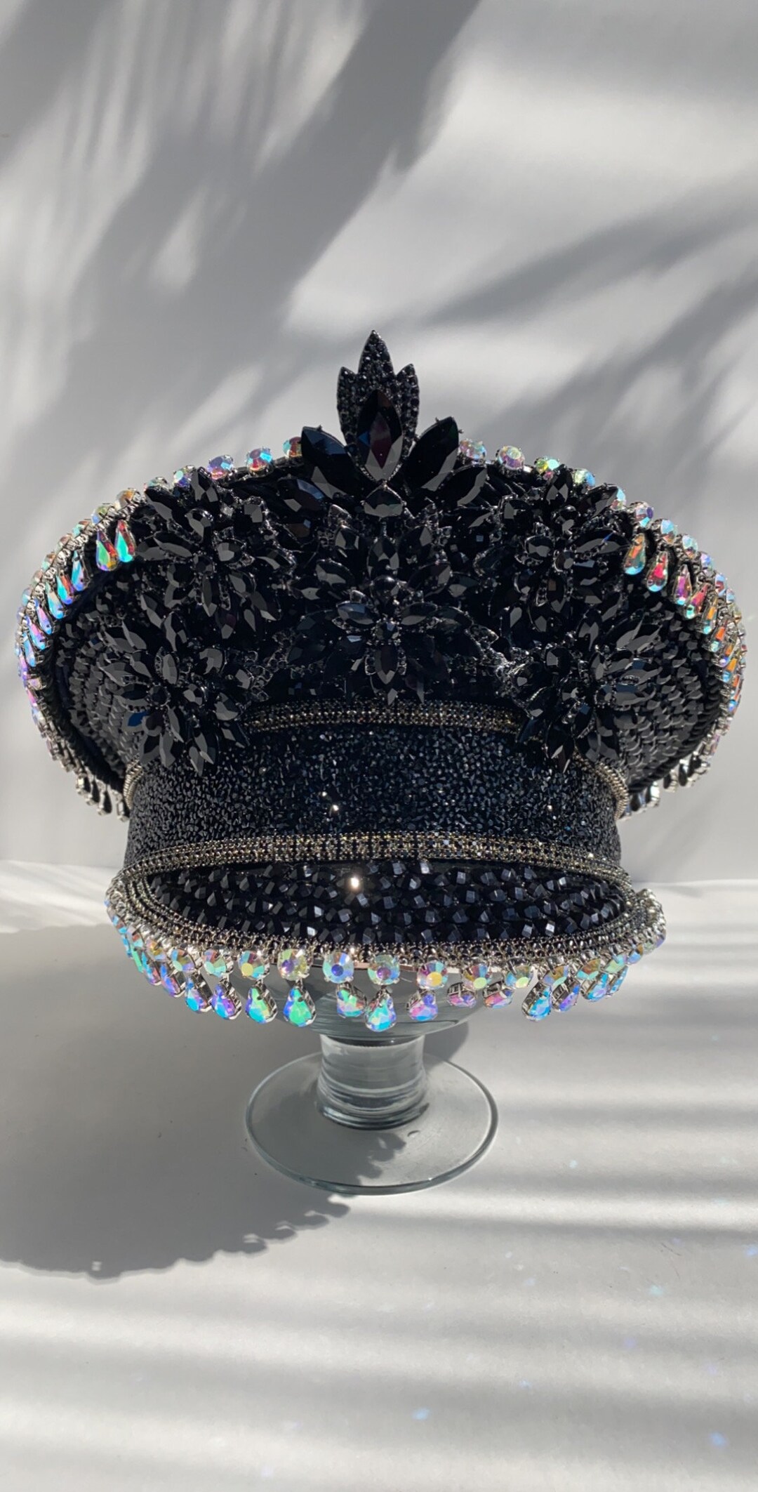 Black Ultimate Captain Hat: Holographic, Iridescent, Captain Hat ...