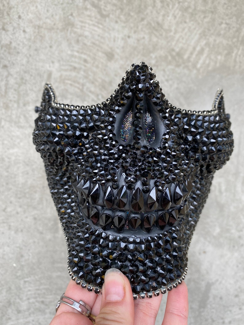 Black Skull Mask With Tears : Face Mask Skull Mask Tear - Etsy