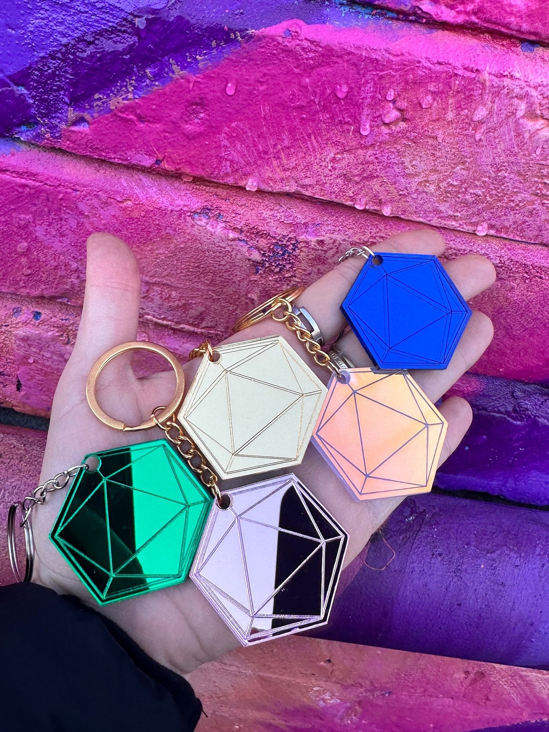 Icosahedron Inspired Keychain: D20, Odesza, Rave, Festival, Concert - Etsy