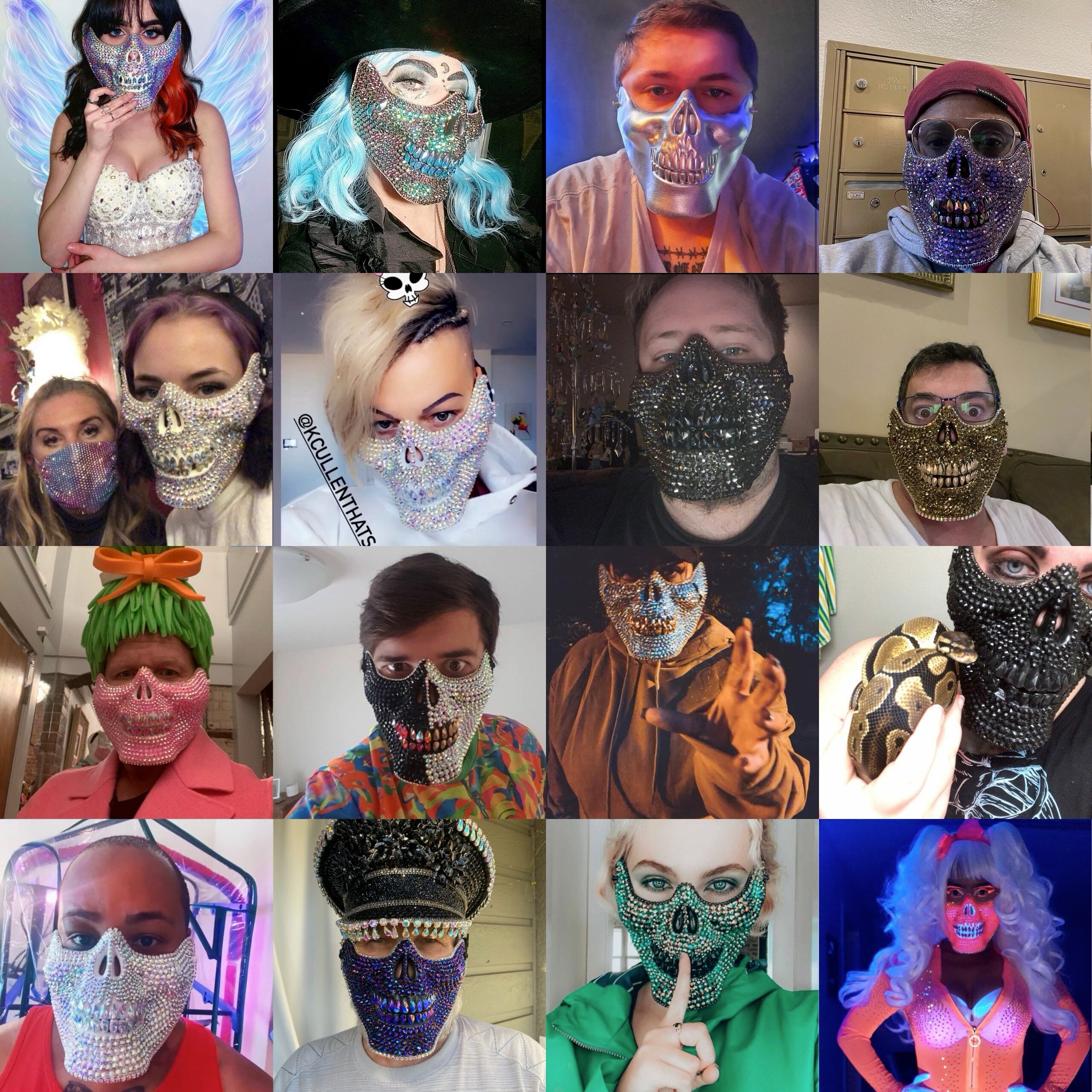 Plain Skull Masks With Elastic Strap - Etsy