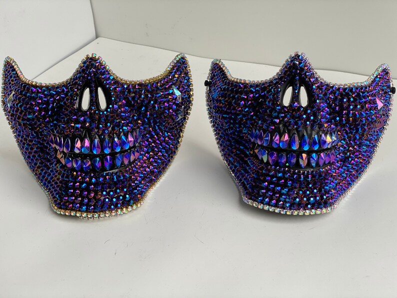 Purple Skull Mask With Tears : Face Mask Skull Mask Tear - Etsy