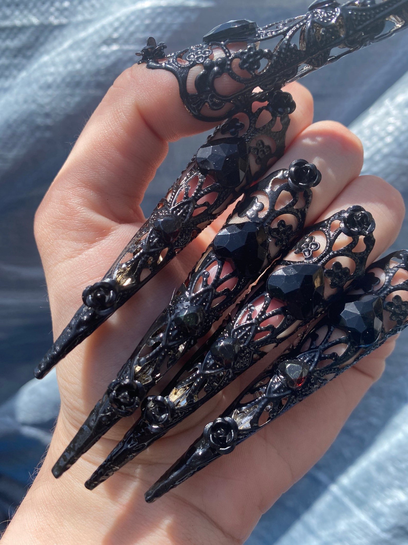 All Black Heartbreaker finger jewelry: Finger claw Finger | Etsy