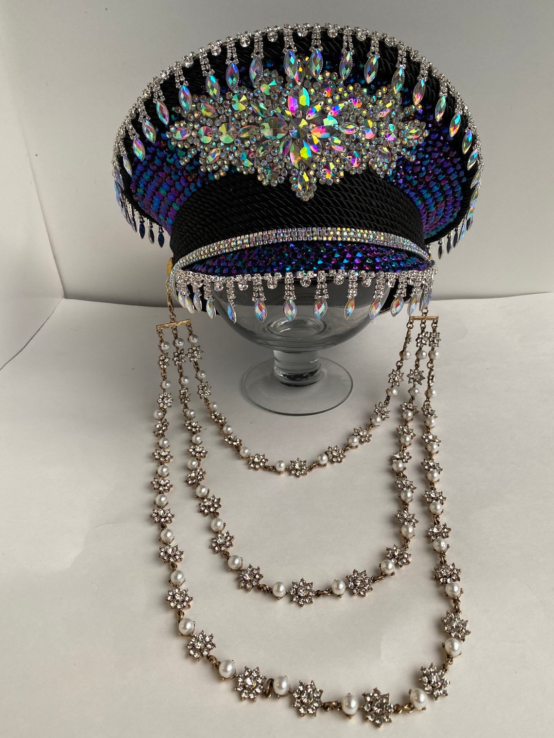 Purple Rave Captain Hat: Bohemian Rave Edc Cap Costume - Etsy