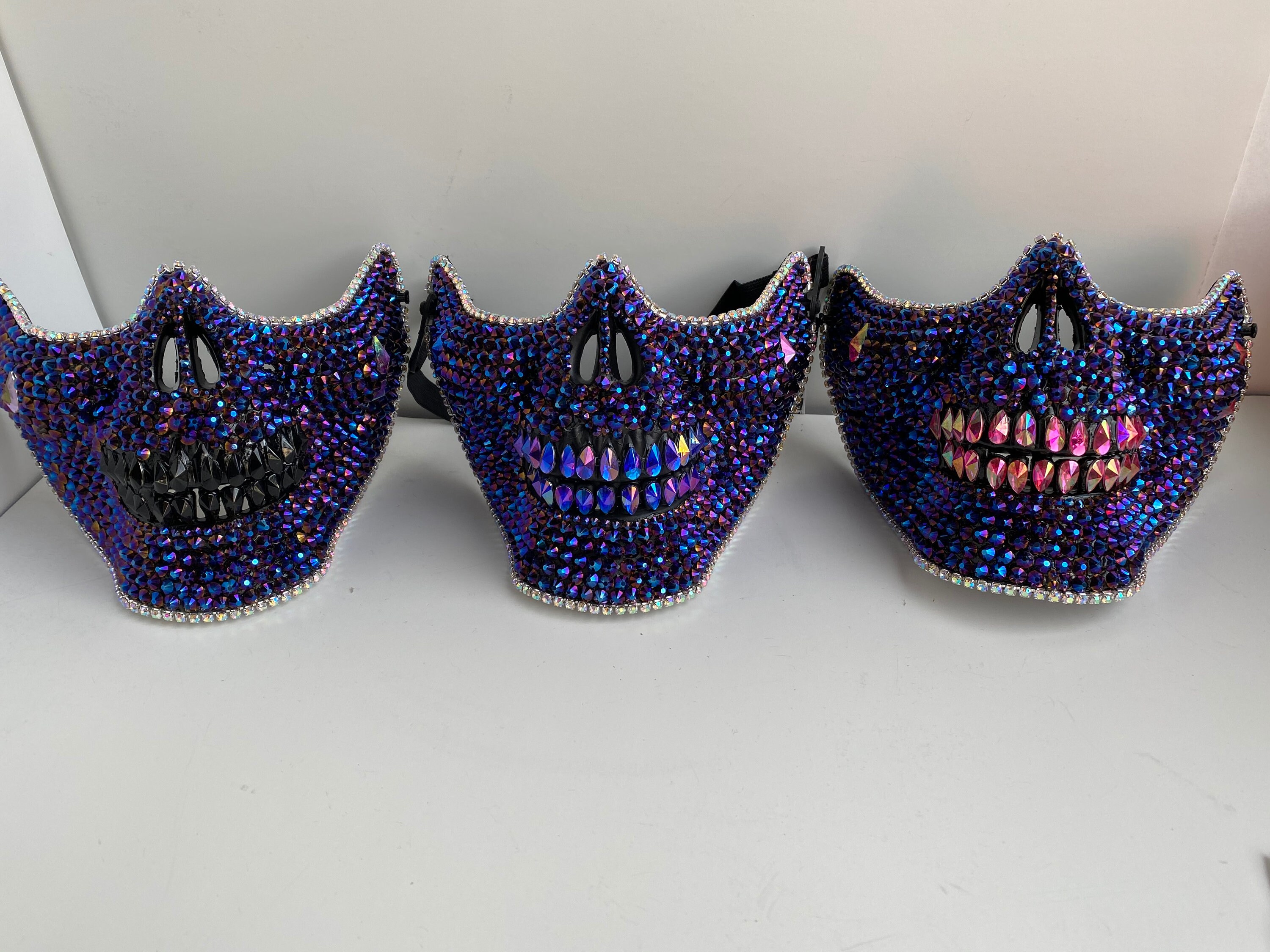 Purple Skull Mask With Black Tears : Face Mask Skull Mask | Etsy