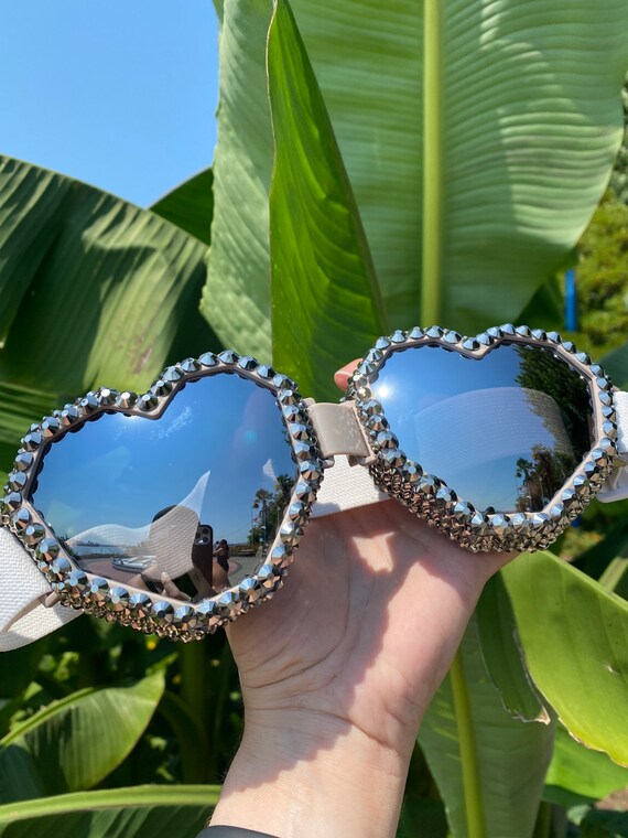 Grey Heart Shaped Goggles: Goggles Sunglasses accessories | Etsy