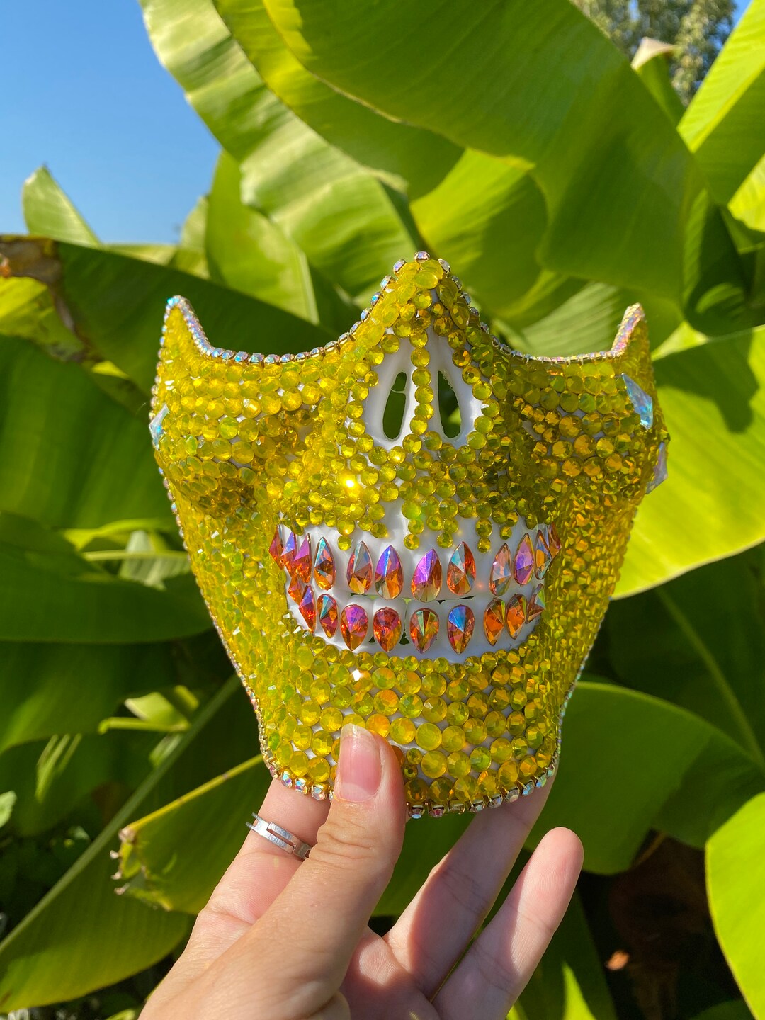 Yellow Skull Mask With White Tears : Face Mask, Skull Mask, Tear Drops ...