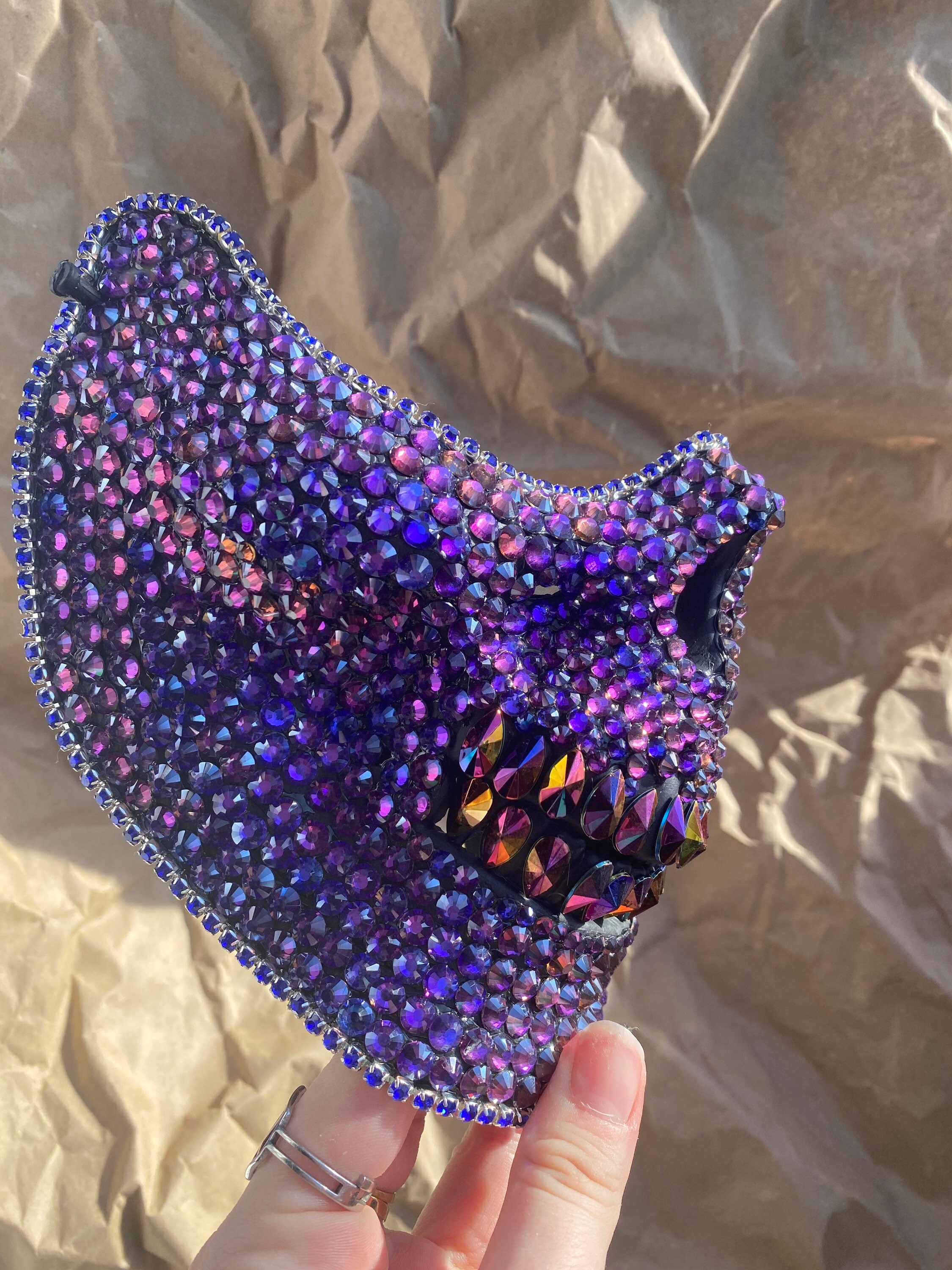 Galaxy Purple Skull Mask With Tears : Face Mask Skull Mask - Etsy UK