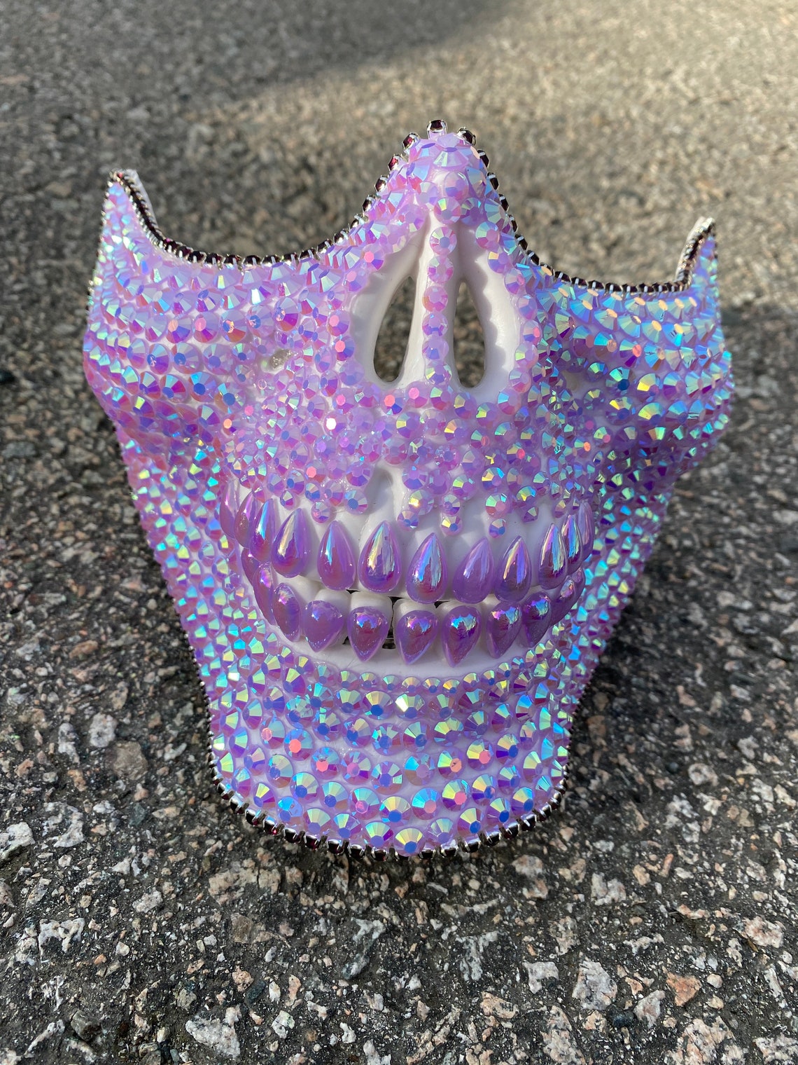 Purple Skull Mask: Face Mask Skull Mask Tear Drops - Etsy