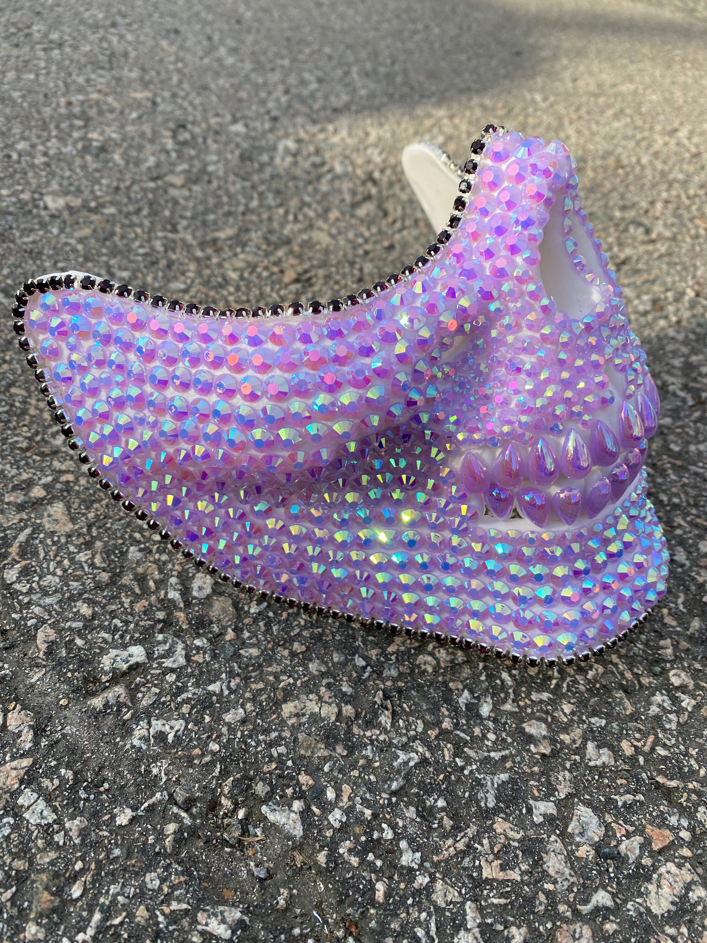 Purple Skull Mask: Face Mask Skull Mask Tear Drops - Etsy