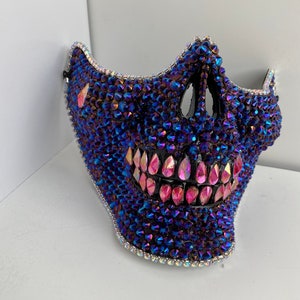 Purple Skull Mask With Tears : Face Mask, Skull Mask, Tear Drops ...