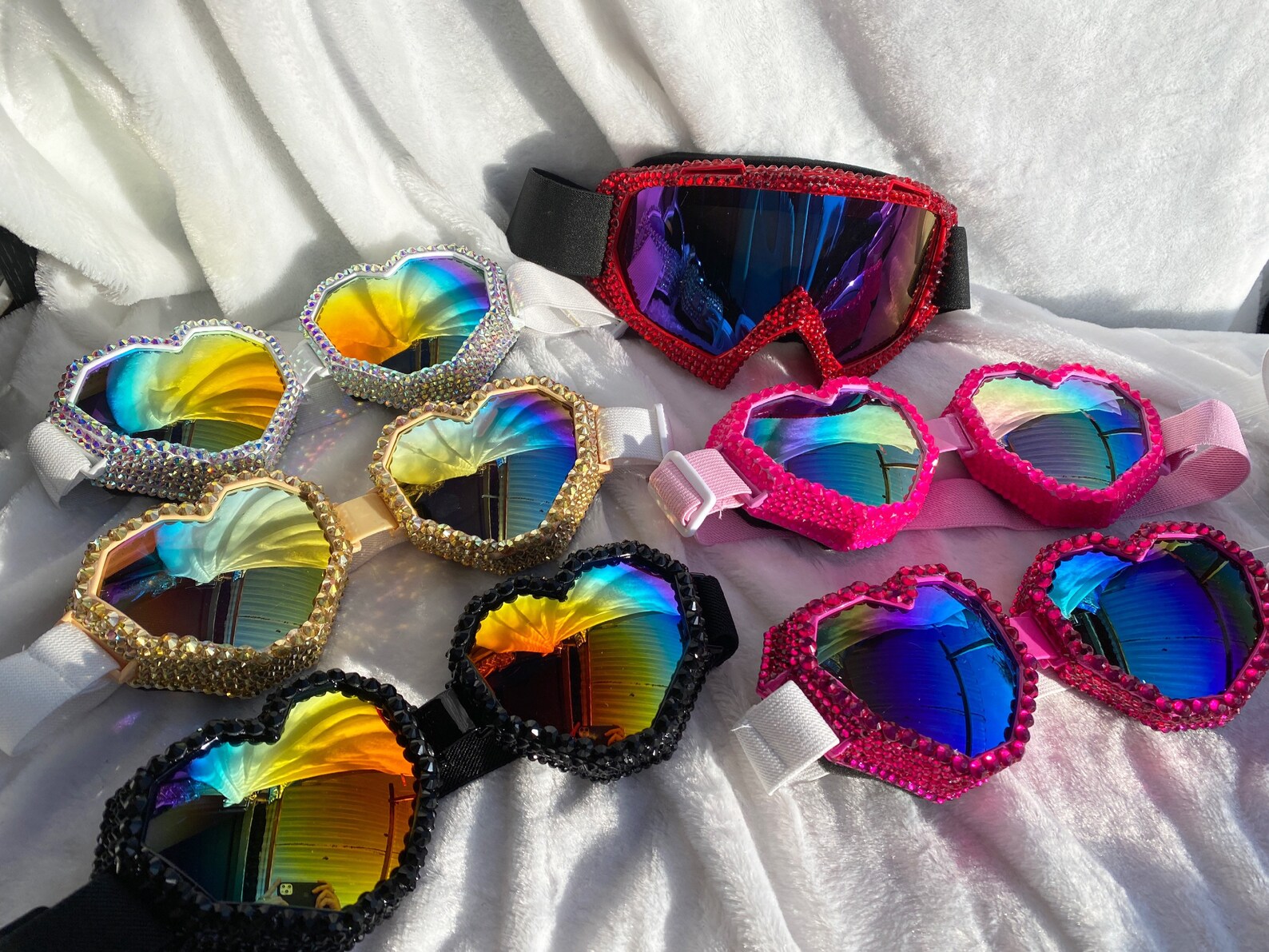 Gold Heart Shaped Goggles: Goggles- Sunglasses -accessories -sunnies ...