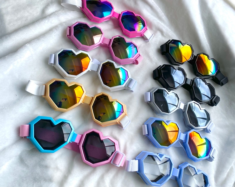 Silver Heart Shaped Goggles: Goggles Sunglasses accessories - Etsy