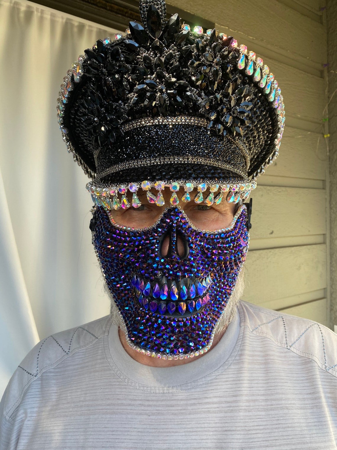 Purple Skull Mask With Tears : Face Mask Skull Mask Tear - Etsy