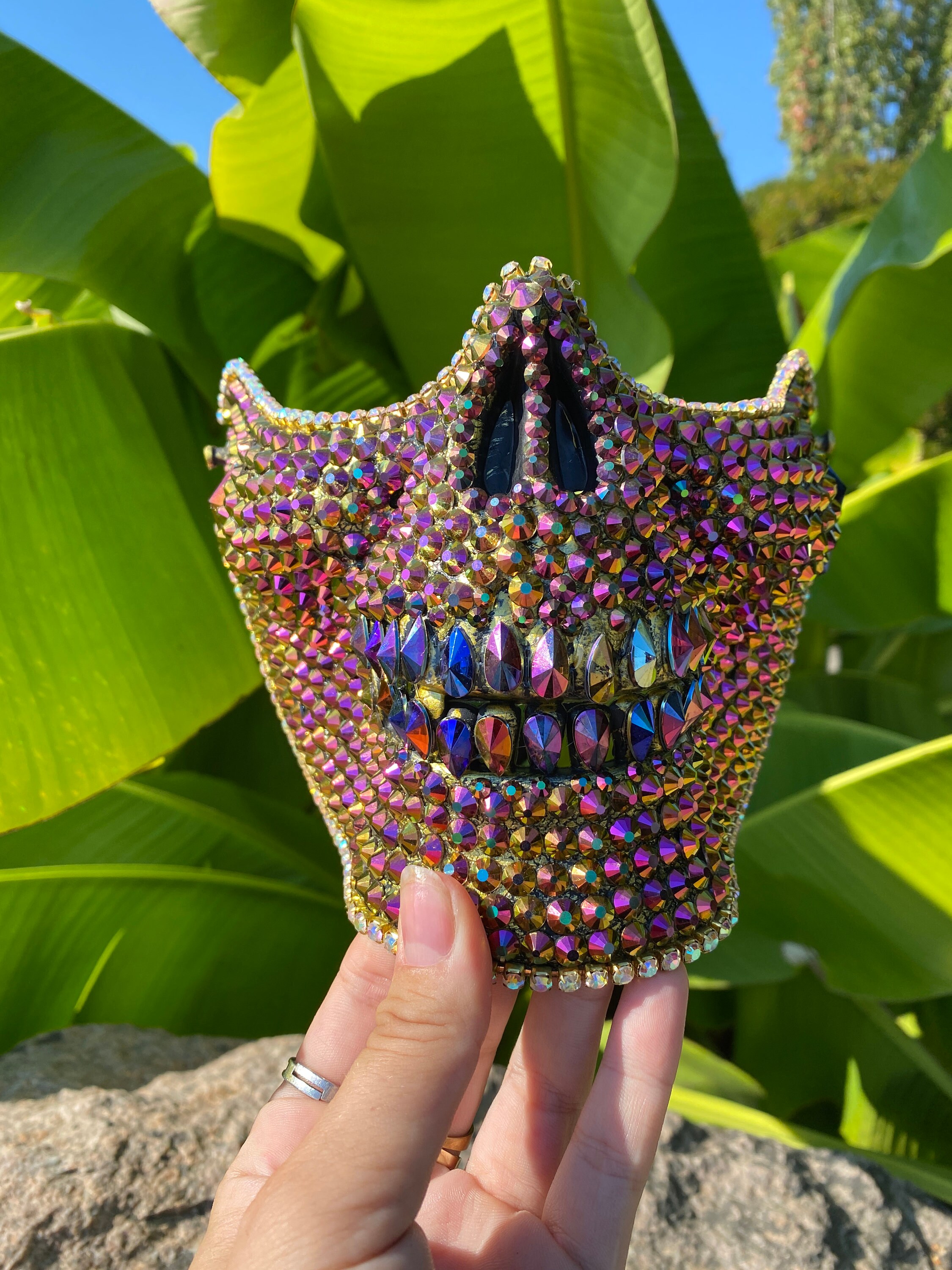 Rose gold skull mask with tears : face mask skull mask tear | Etsy