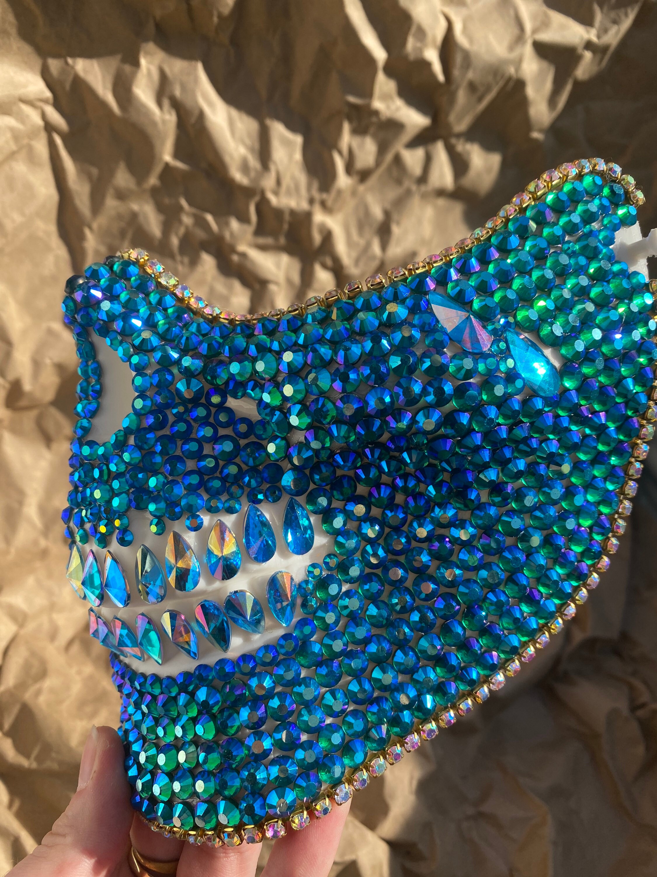 Skye Blue Skull Mask With Blue Tears : Face Mask Skull Mask - Etsy